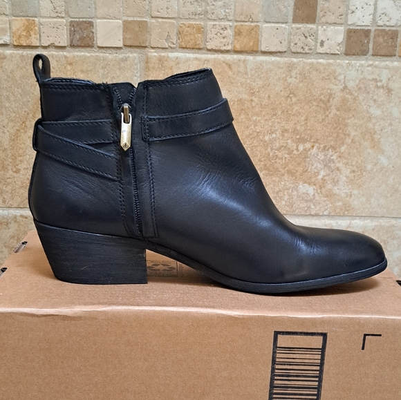 Sam Edelman | Shoes | Sam Edelman Black Leather Ankle Boots | Poshmark